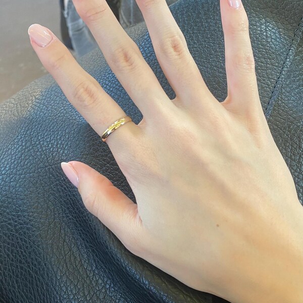 14k Solid Yellow Gold Domed Wedding Band 2mm 8mm Gold Ring Classic Dome ...