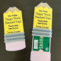 Pencil Gift Card Holder SVG File D014 Gift Card Holder Svg File for ...