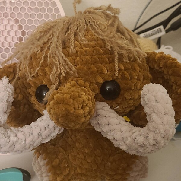 PATTERN: Wallace the Woolly Mammoth - Crochet Woolly Mammoth Pattern ...