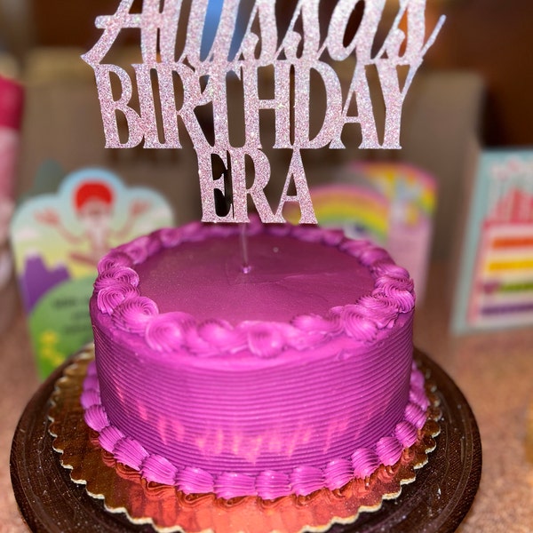 Personalized Eras Cake Topper, Birthday Era Cake Topper, Singer Themed ...