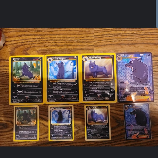 Evolution Set - 2 or 3 Pet Pokemon Cards - Etsy