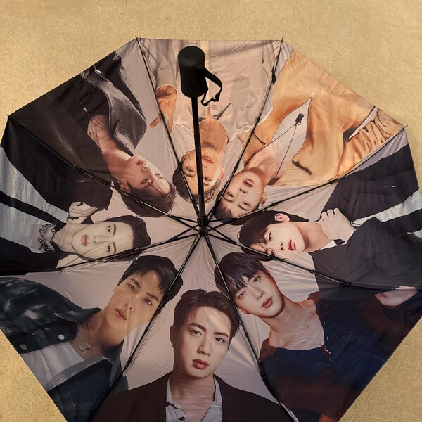 BTS Bangtan OT7 Umbrella Fact Suit B&W 7 Photos Panels Prints Jungkook ...