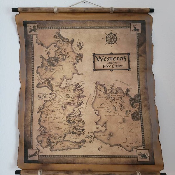 Map of Faerun, Handmade Scroll, Forgotten Realms Map, Dungeons and ...