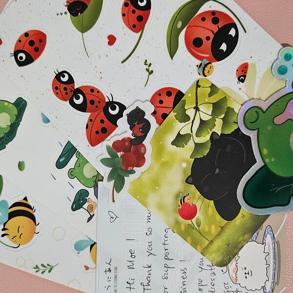 Ladybug in Jar Clear Sticker, Kawaii Sticker, Cute Ladybug Sticker ...