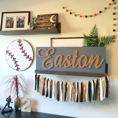 Baseball Wall Decor Baseball Letter Personalized Baseball - Etsy