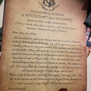 Personalised Wizard Acceptance Letter Bundle Personalised | Etsy UK