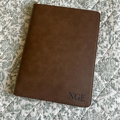 Monogrammed Journal With Lined Pages, Engraved Leather Journal ...