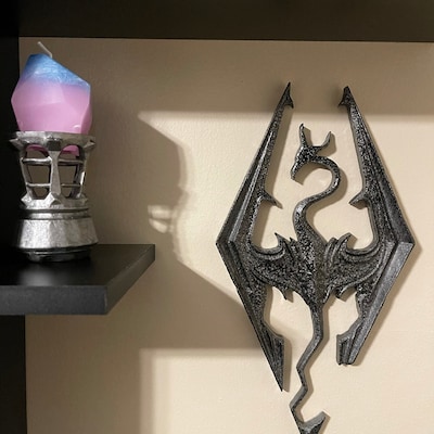 Skyrim Dragon Wall Hanger - Etsy