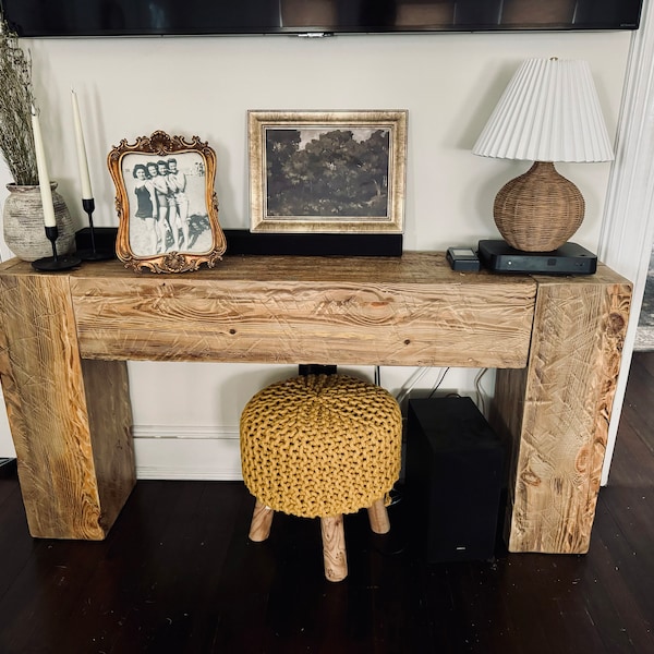 Old Beam Console Table Unique Dovetail Old Wood Rustic Style Table Loft ...