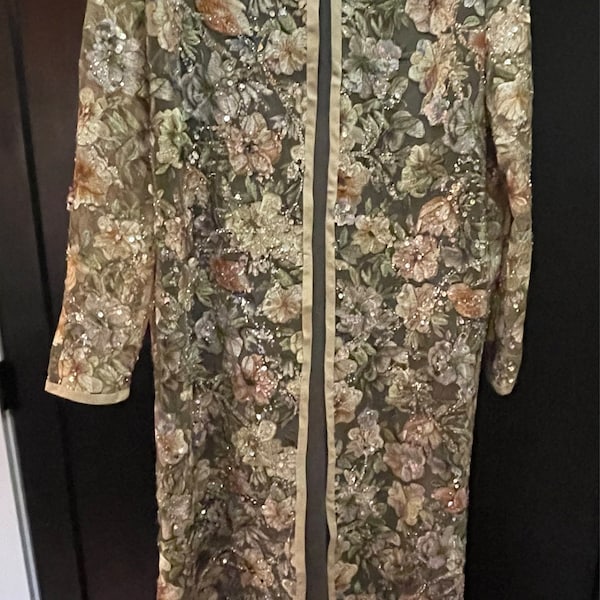 Stunning Multi-colors Heavily Sequined Embroidery Lace Fabric, Blossom ...