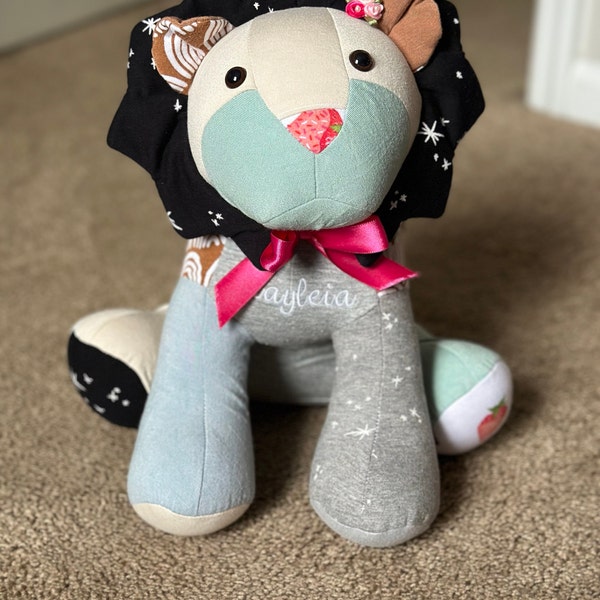 Personalized Keepsake Memory Soft Lion Toy,custom Teddy Bear ,keepsake ...