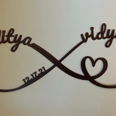 Custom Infinity Metal Sign Infinity Name Sign Personalized Infinity ...