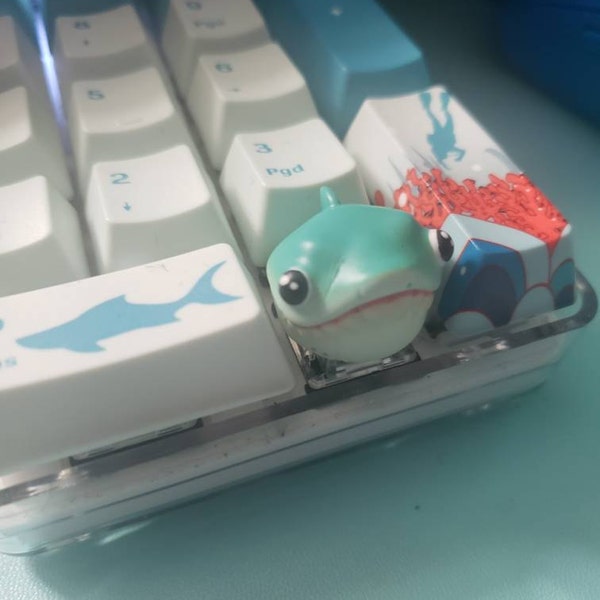 Shark Keycap, Cute Shark Keycap, Animal Keycap, Custom Keycap, Artisan ...