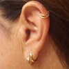 14K Solid Gold Double Row Helix Earring/16g/18g Cartilage Hoop/hinged ...