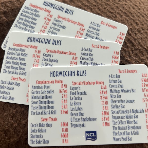 NCL - Deck Locator® - Cruise Wayfinder Cards - Norwegian Cruise Lines ...