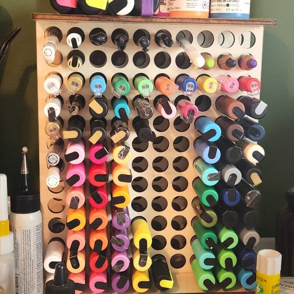 Craft Paint Marker Storage Rack Caddy Organizer, Glaze Pens, Holds 120 ...