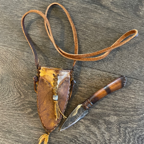 Handmade Knife, Mountain Man Frontier Sheath, Forged Knife, Bushcraft ...