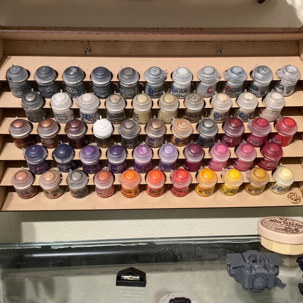 Wall Mounted Hobby Paint Storage Rack - Horizontal - Etsy