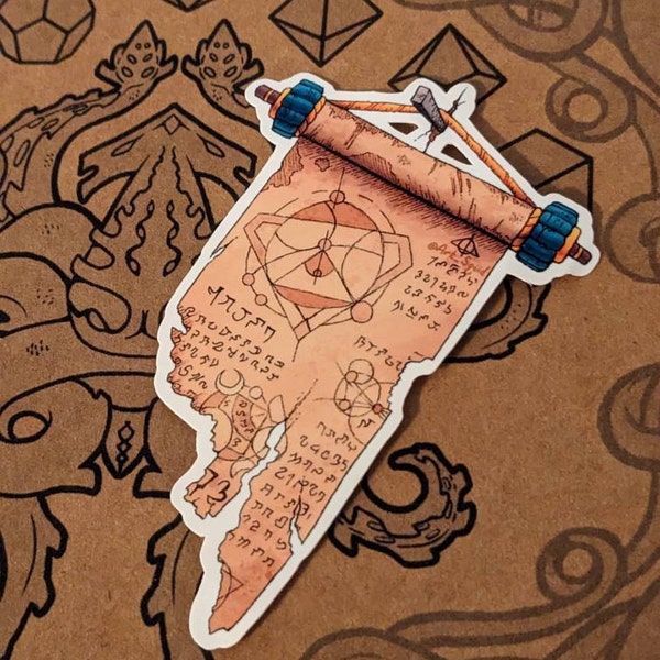 Fantasy Map - Dnd Scroll - Dungeons and Dragons Sticker - Etsy