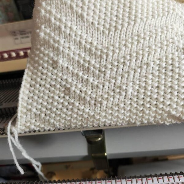 Machine Knitting Pattern Textured Origami Scarf Brother Electronic Knit ...