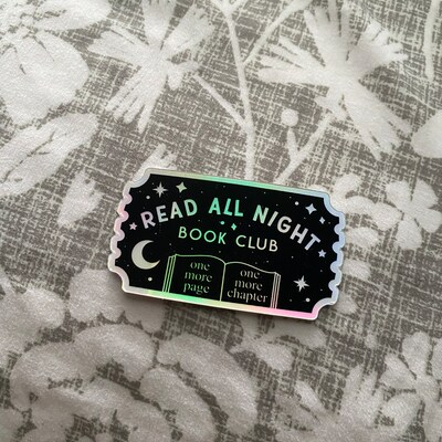 Read All Night Book Club Enamel Pin Bookworm Enamel Pin - Etsy
