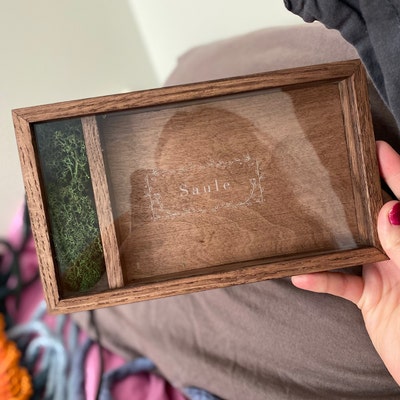 Wood Photo Box for Photo 4x6 & USB Box Holder 4x6 Proof Box USB Stick 3 ...