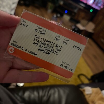 Personalised Train Ticket, Friendship Gift, Best Friend Gift, Wallet ...