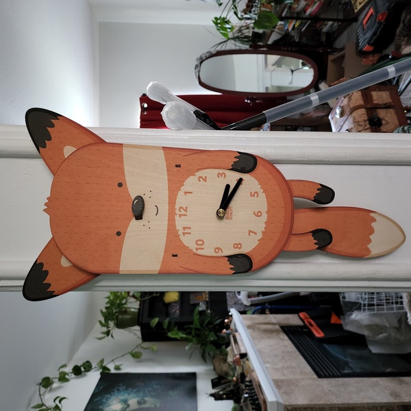 Fox Pendulum Clock | Woodland Nursery Decor | Kids Clock | Woodland ...