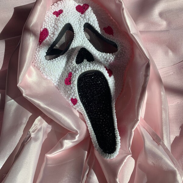Customize Your Own Rhinestone Ghost Face Scream Movie Mask Horror Hand ...