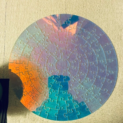 Clear Impossible Round Acrylic Jigsaw Puzzle 100 Color Changing ...