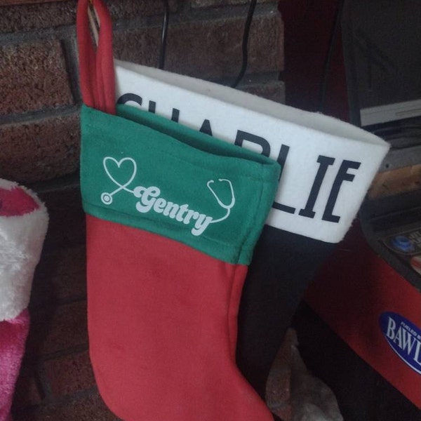 Nurse Custom Stocking, Personalized Christmas Gift for Health Worker ...