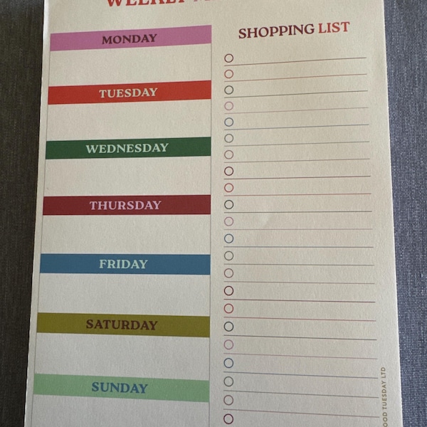 Weekly Keyboard Planner Pad Desk Planner | Weekly Notepad | to Do List ...
