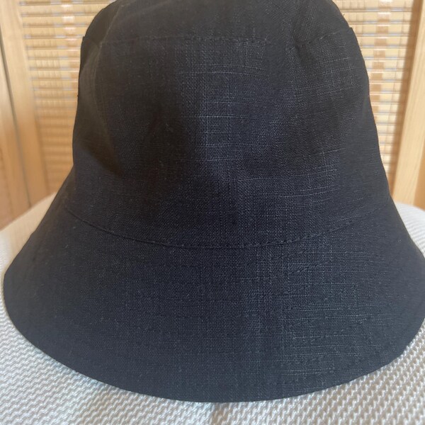 Bucket Hat Unisex Made of Natural Linen and Cotton, Summer Women's Hat ...