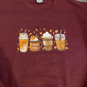 Fall Coffee Sweatshirt, Fall Sweater, Pumpkin Spice Sweatshirt, Cute ...
