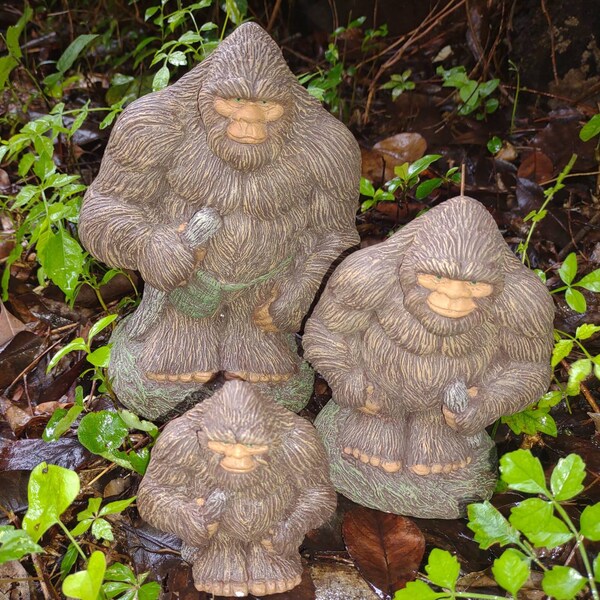 Bigfoot Sasquatch Forest Guardian 3 Sculpture Figure Lot - Etsy