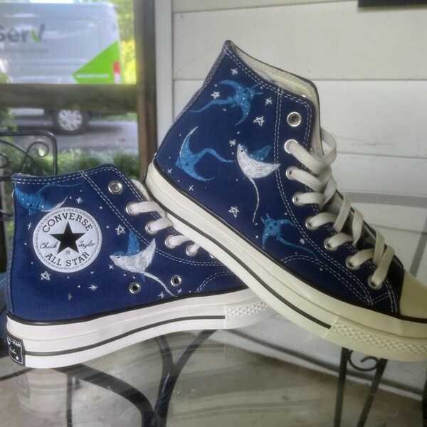 Custom Embroidered Converse High Tops, Custom Converse Chuck Taylor ...
