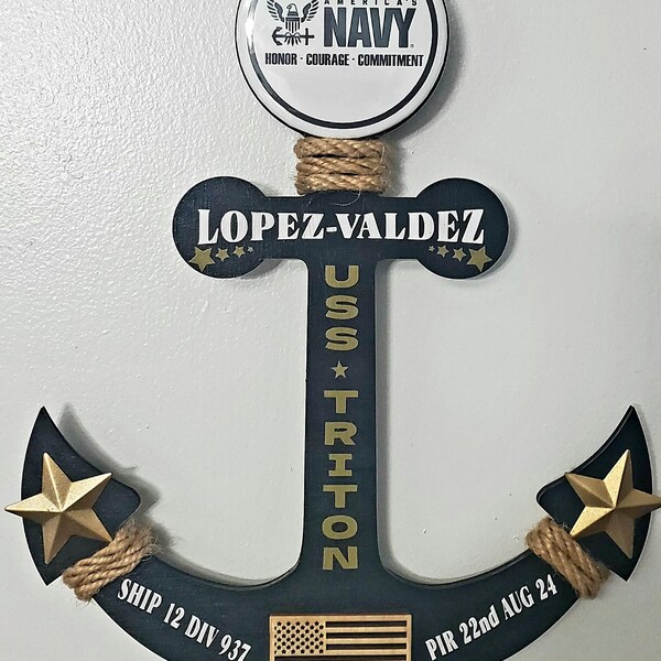 Personalized Veteran 1st Duty Anchor/navy PIR Anchor/navy Gift/navy ...