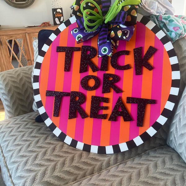 Happy Halloween Door Hanger Template - Etsy