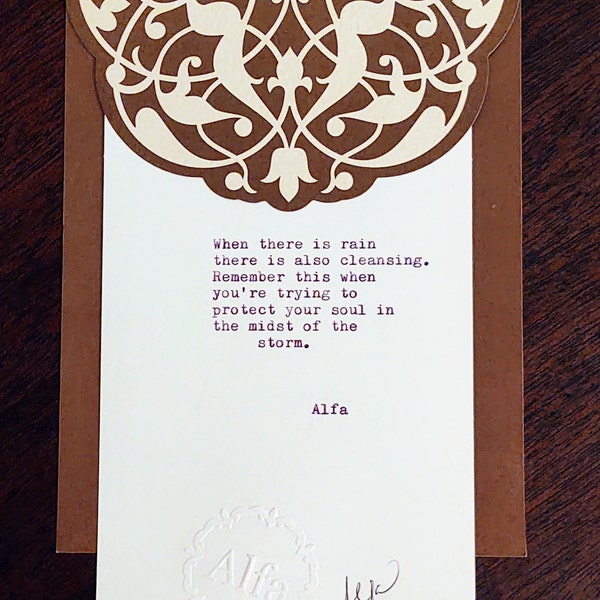 Where There is Rain There is Also Cleansing Inspirational Quote Typed ...