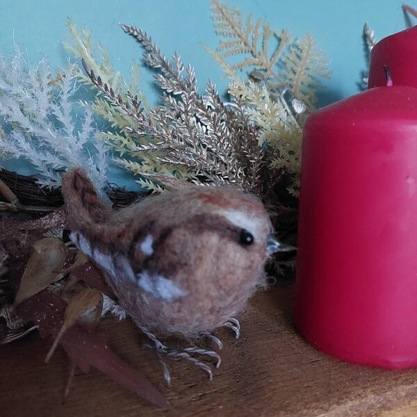 Needle Felted Wren Wool Sculpture Driftwood Not Included. - Etsy