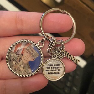My Hero Double Military Mom Key Chain With Charms - Etsy