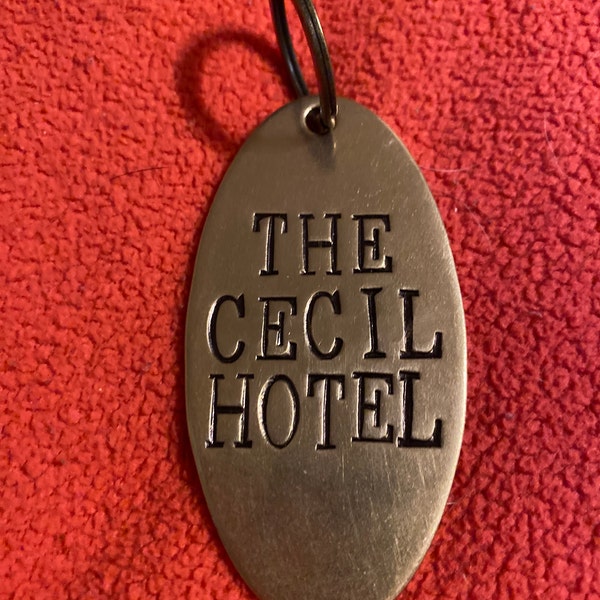 Custom Hand Stamped Hotel Room Key Tags - Brass Key Chain Fob - Brass ...