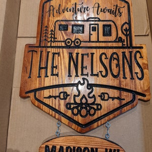 Camper Sign, RV Sign, Engraved Rv Sign, Campsite Flag, RV Flag Hanging ...