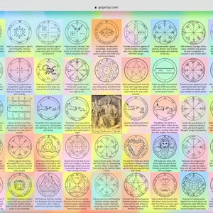 The 44 Seals of Solomon - 12"x16" Kabbalah Poster for Instant Download ...