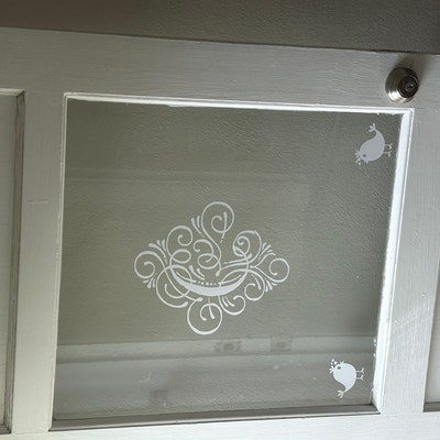 Front Door Monogram Decal, Storm Door Decal, Letter Monogram for Front ...