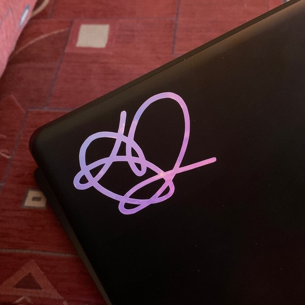 BTS Love Yourself Heart Decals | LY Album | HOLOGRAPHIC Vinyl ...