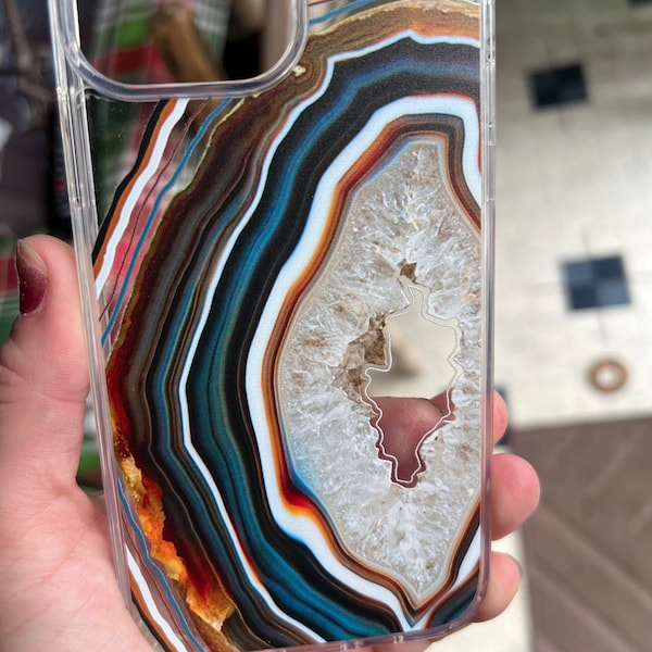 Agate Slice Geode Phone Case for iPhone 17 Air 16e 15 Pro 14 13 Mini 7 ...