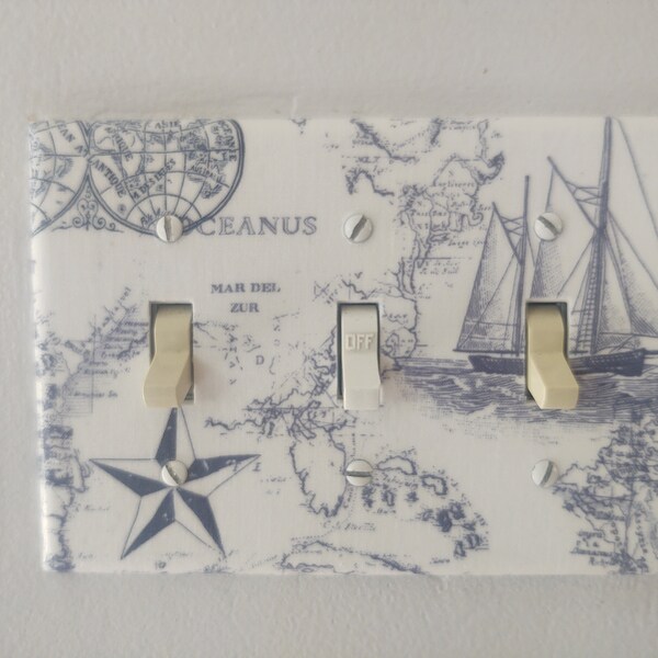 Sail Away Across the World Map Nautical Light Switch Covers Outlet ...
