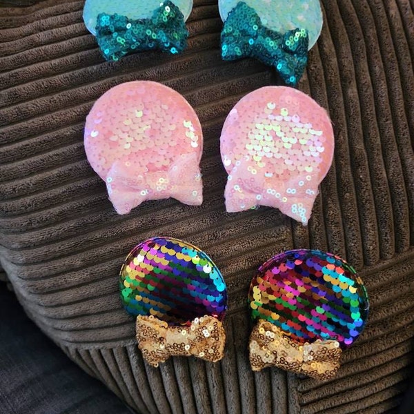 Minnie Mouse Ears Hair Clip, Minnie Mouse Ear Clips, Mickey Ears Hair ...
