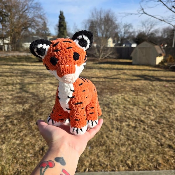 Niko Tiger - Crochet Pattern, Tiger Amigurumi Pattern, 4 Leg Tiger ...